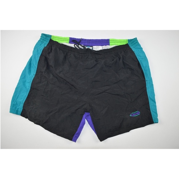 Laguna B | Swim | Vintage 9s Men Xl Summer Swim Trunks Shorts Black ...
